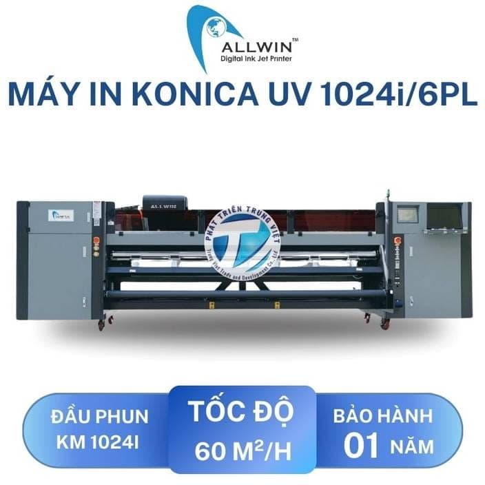 Máy in UV Cuộn Allwin Konica 1024i-6PL