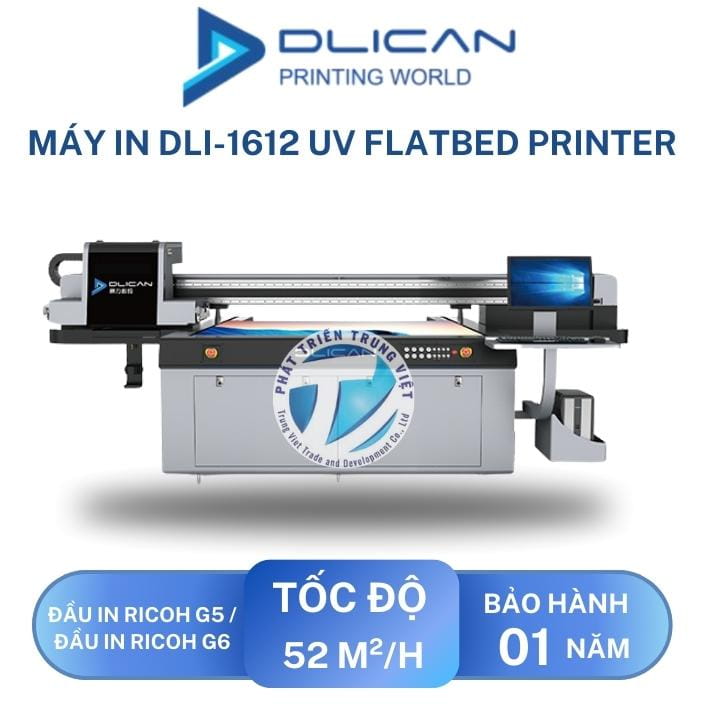 Máy In UV DLI-1612 UV Flatbed